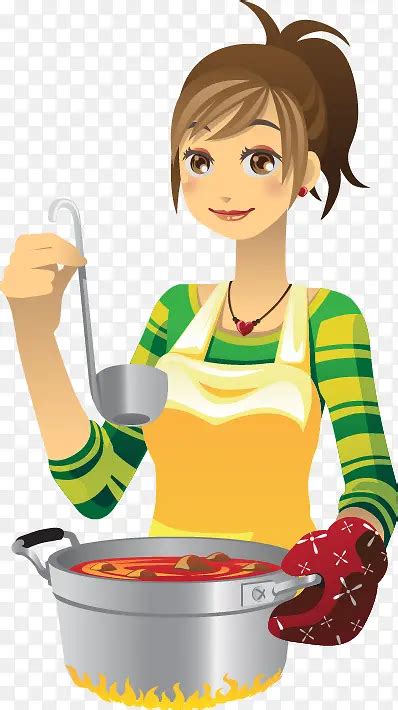 卡通美女烧饭图案png图片素材下载图片编号ybbzvxva 免抠素材网