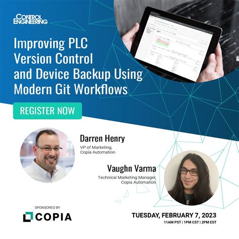 register for our upcoming webcast on improving plc version control and device backup using