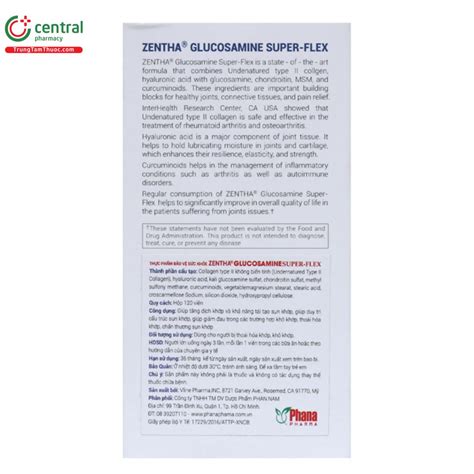Thuốc Zentha Glucosamine Super Flex Tái Tạo Sụn Khớp Giảm Thoái Hóa
