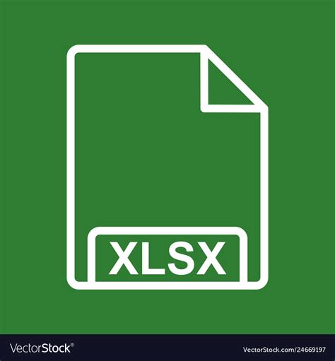 Xlsx Icon Royalty Free Vector Image Vectorstock