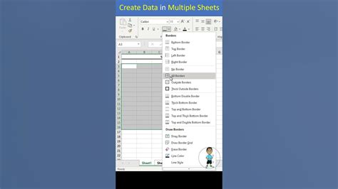 Create Data In Multiple Sheets In Excel Excel Exceltips Shorts Exceltutorial Msexcel