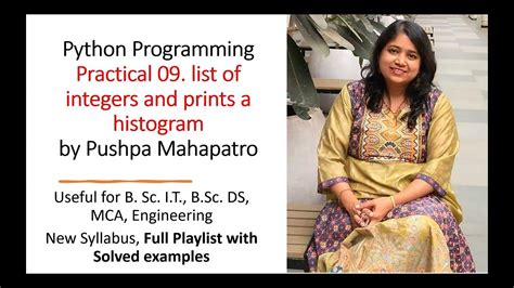 09 List Of Integers And Prints A Histogram Youtube