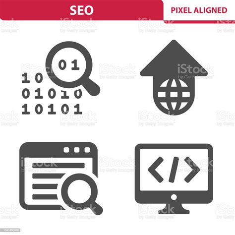 seo coding programming hacking icons stock illustration download image now binary code