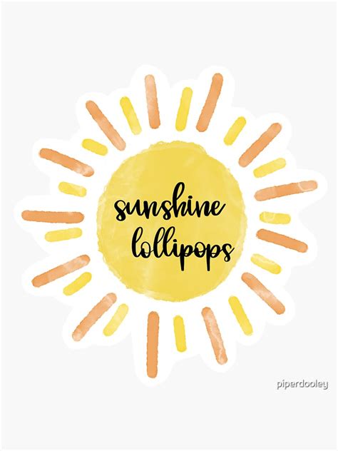 Sunshine Lollipops And Rainbows Sticker For Sale By Piperdooley