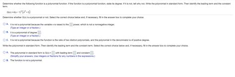 Solved Determine Whether The Following Function Is A Chegg Com