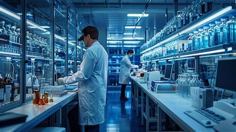 Premium Photo Laboratory Testing Medical Technologists Background