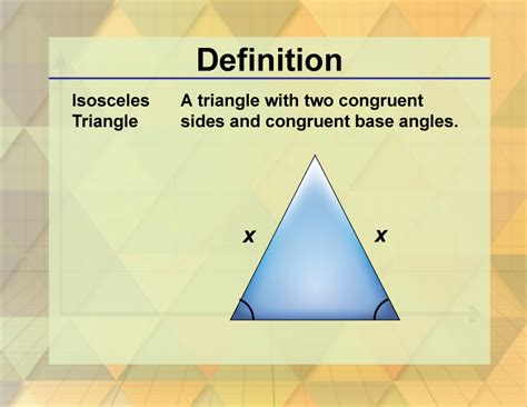 Definition Triangle Concepts Isosceles Triangle Definition 1