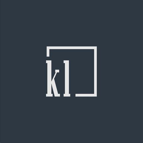 KL initial monogram logo with rectangle style dsign 13102303 Vector Art ...