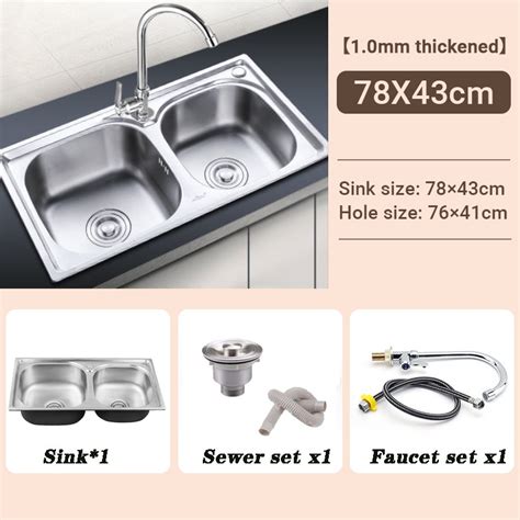 Stainless Kitchen Sink Set Sink With Stand Portable Lababo With Faucet Lavatory Sink Set