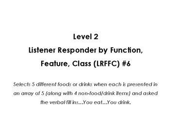 VB MAPP VBMAPP Level 2 Listener Responder By Function Feature And Class