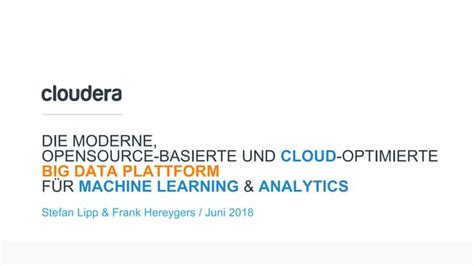 Cloudera Analytics And Machine Learning Platform Optimized For Cloud Pptx Cloud Computing