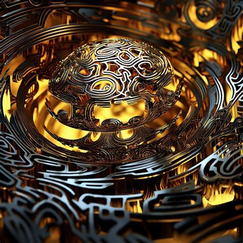 Premium Ai Image Engraving Abstract 3d Illustration Neural