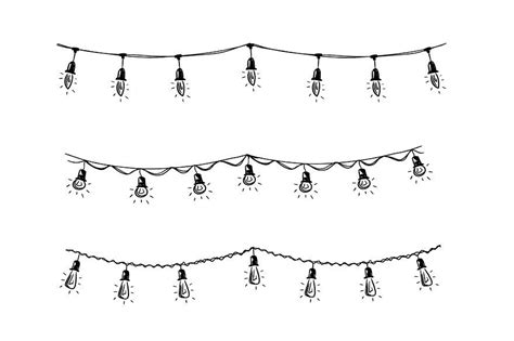String Lights Hand Drawn