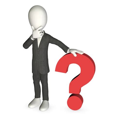 빨간색 물음표 3 차원 인간 캐릭터 — 스톡 사진 © Johanh 7194975