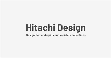 Design Research And Development Hitachi