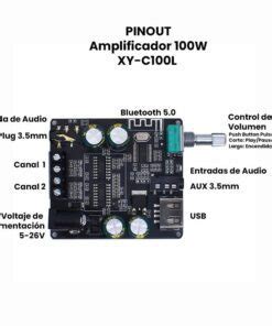 XY-C100L Amplificador 100W - UNIT Electronics