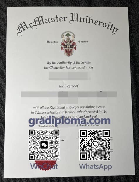 Fake Mcmaster University Degree Sample Buy Masters Degree