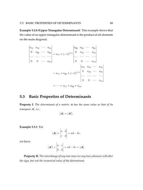 5 3 Basic Properties Of Determinants Pdf Determinant Matrix Mathematics