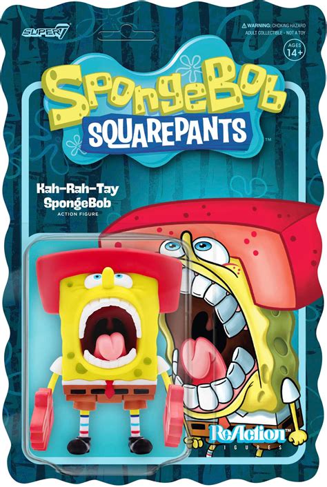 Best Buy Super7 Reaction 3 75 In Plastic Spongebob Squarepants Kah Rah