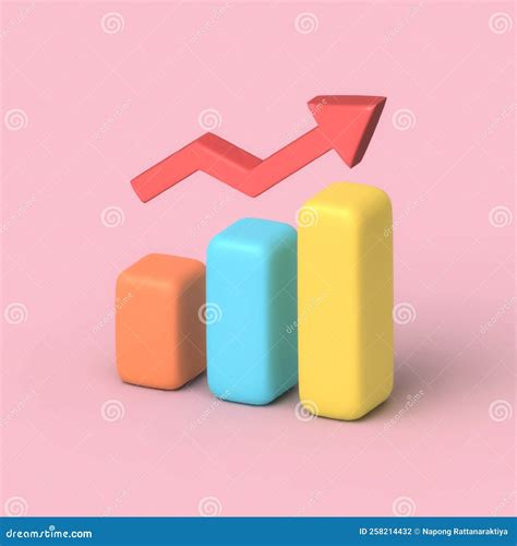 Minimal Upward Arrow Growing Chart Bars Business Growth And Financial Success Concept