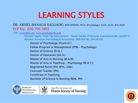 lecture 3 learning styles ppt