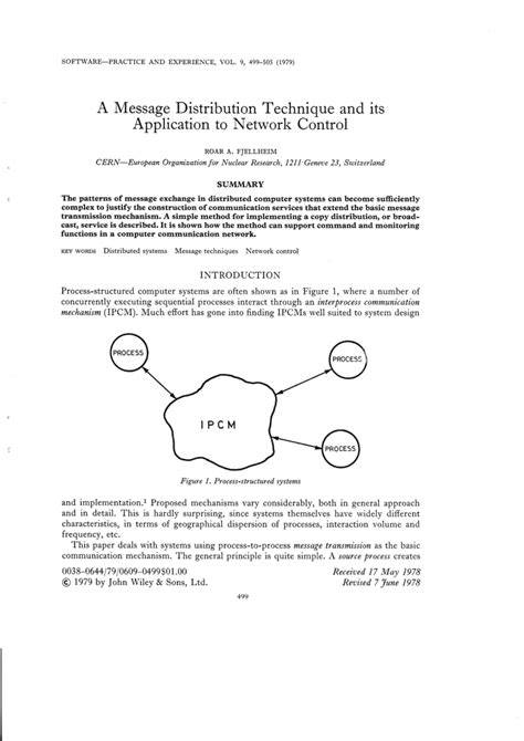 Pdf A Message Distribution Technique And Its Application To Network