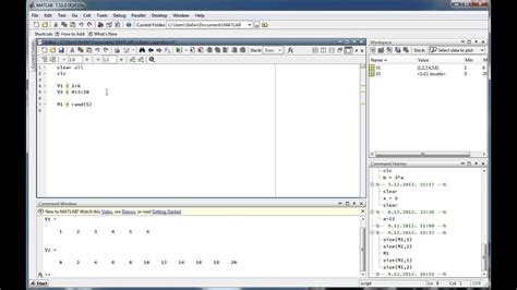 Matlab 07 Column Operator Youtube