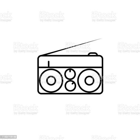Audio Cassete Player Line Icon Vector Audio Cassete Player Outline Sign