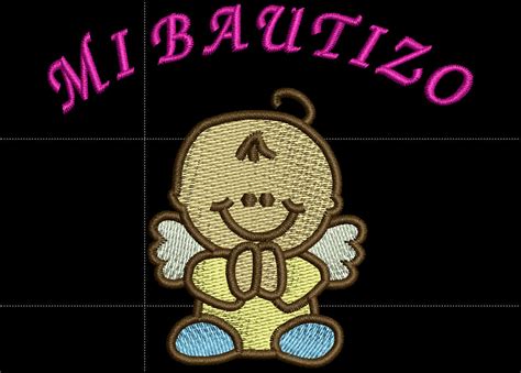 Download Mi Bautizo Embroidered Angel