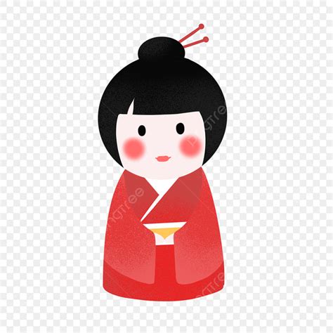 자유형 귀여운 일러스트 일본 전통 인형 문화 귀엽다 인형 Png 일러스트 및 Psd 이미지 무료 다운로드 Pngtree