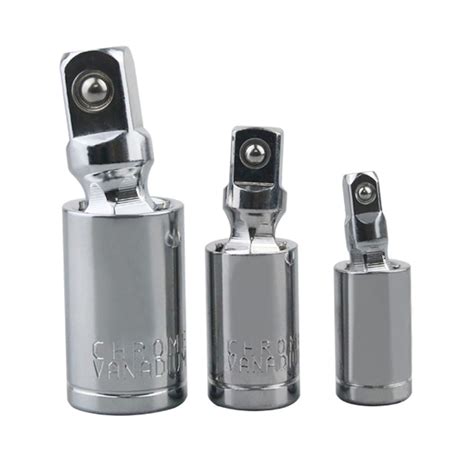 Premium Joint Socket Set 3pcs 14 38 12 Drive Swivel Socket