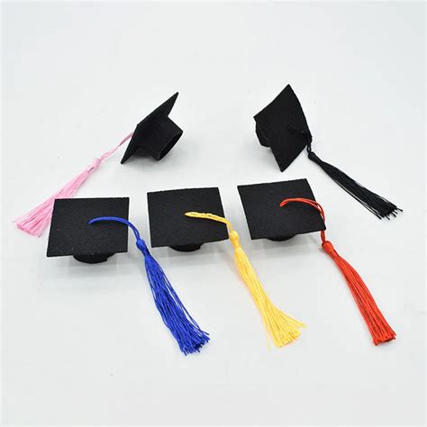 와인 병 토퍼 장식 미니 박사 졸업 학사모 술 모자 와인 병 장식 병 뚜껑 장식 15 개세트 Aliexpress