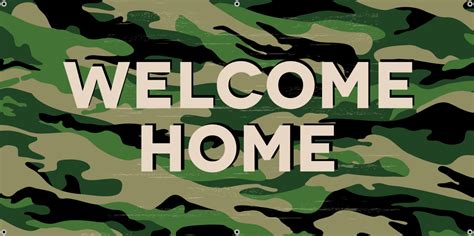 Military Camo Welcome Home Banner