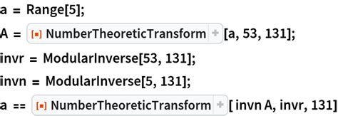 Numbertheoretictransform Wolfram Function Repository