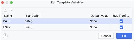 live template variables rustrover documentation