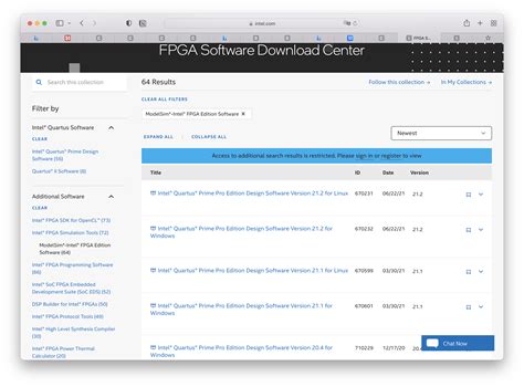 unable to download modelsim in the download center intel community
