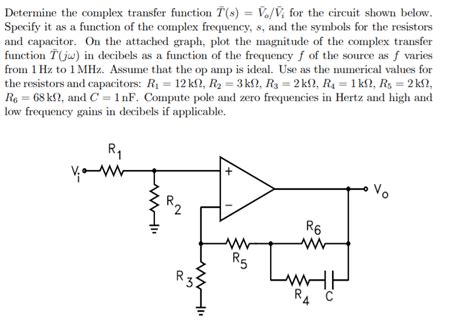 Solved Determine The Complex Transfer Function T S V V