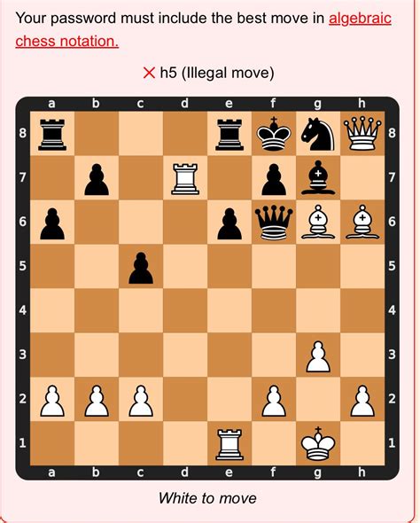 The Password Game Best Move In Algebraic Chess Notation Chess