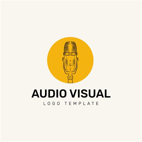 Audio Visual Logo Design With Round Yellow Shape 16891241 Vector Art At Vecteezy