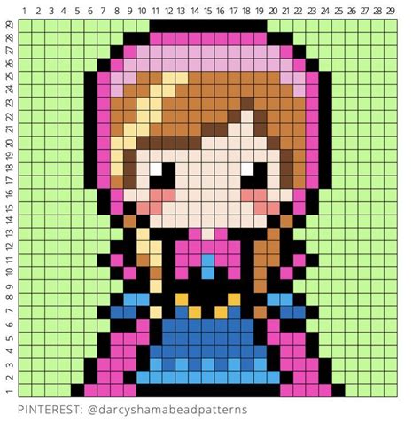 Anna Hama Bead Pattern Pixel Art Pattern Pixel Art Pixel Art Design