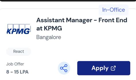 Hiring Frontenddeveloper Reactjs Kpmg Bangalorejobs