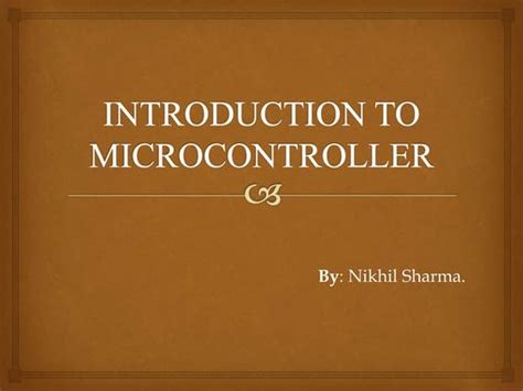 Microprocessor And Microcontrollers Ppt