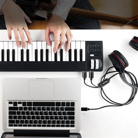 Snapklik Com TENINYU USB Type C To MIDI Cable Converter 2 In 1 PC To Synthesizer Music Studio