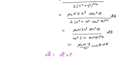 Solved A Right Circular Solenoid Of Finite Length L And Radius A Has N Turns Per Unit Length