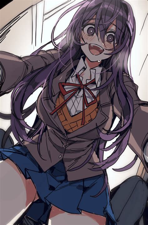 Yuri Doki Doki Literature Club Drawn By Vicduk Danbooru