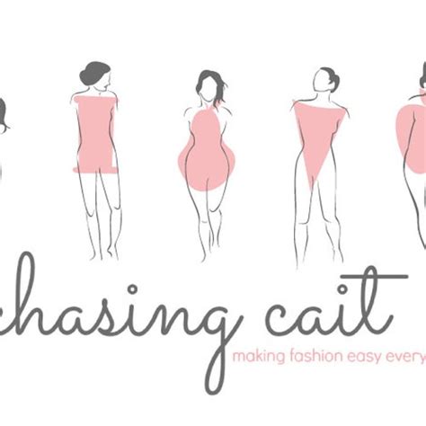 Set Of 5 Stylish Body Shape Illustrations For A Fashion Blog