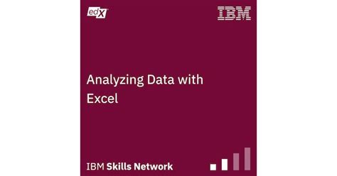 Analyzing Data With Excel Was Issued By Edx To Abdullah Abdullah A