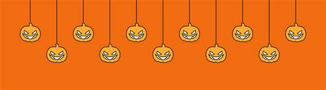 해피 할로윈 배너 또는 잭 오 랜턴 호박과 테두리 으스스한 장식품 장식 벡터 그림 트릭 또는 치료 파티 초대장 10월에 대한 스톡 벡터 아트 및 기타 이미지 Istock