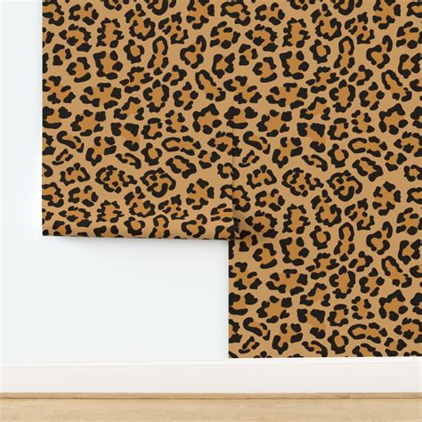 Small Leopard Print Classic Wallpaper Spoonflower