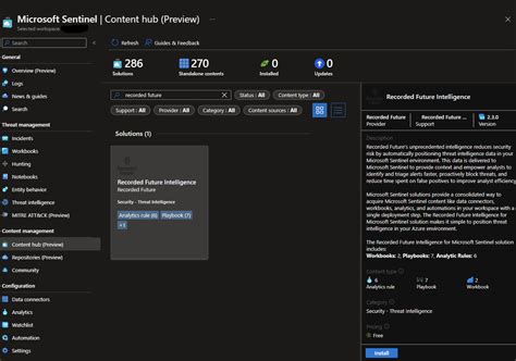 Getting Started Microsoft Sentinel Recorded Future Support